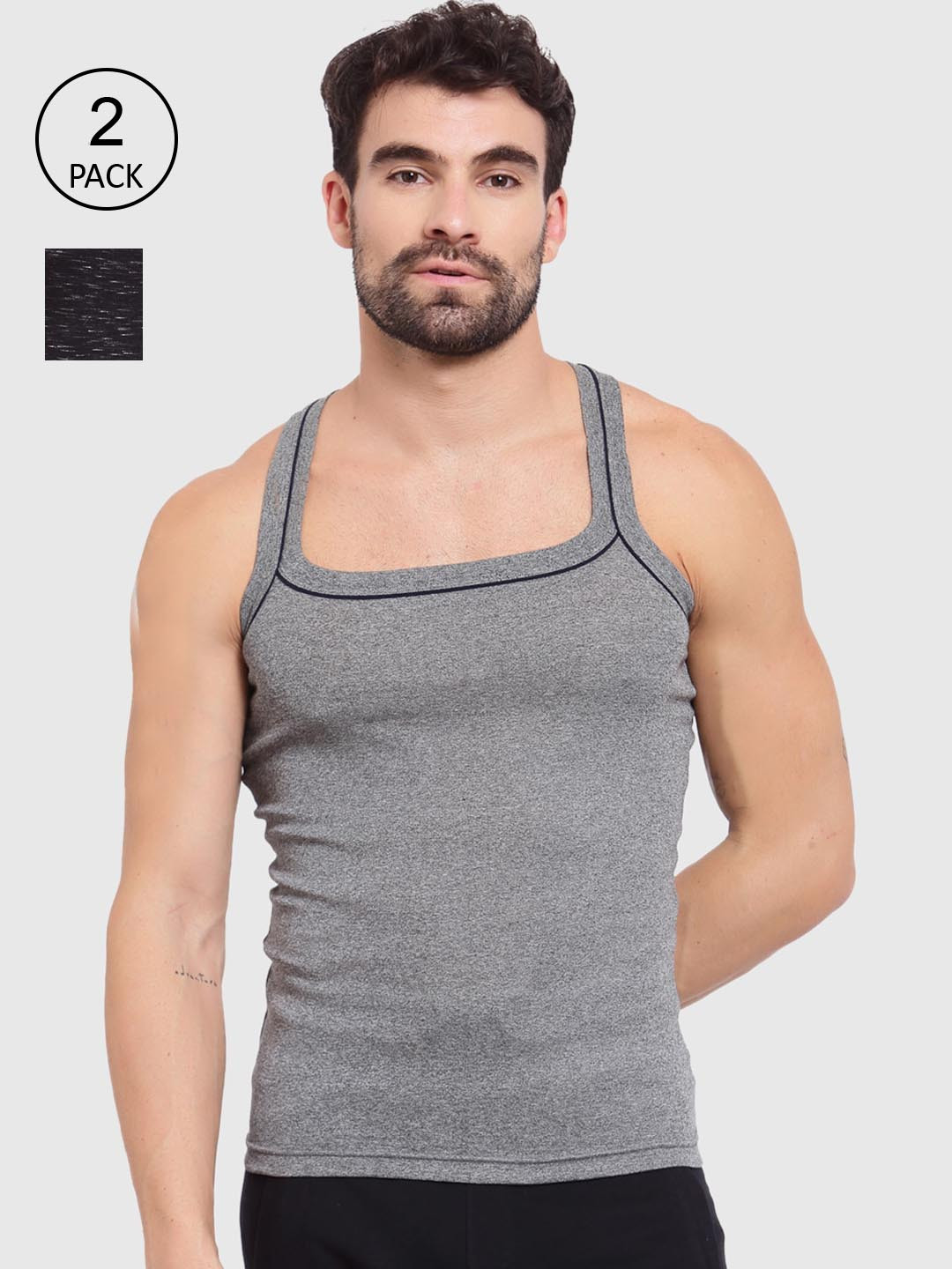 Buy SPORTO Men Pack Of 2 Innerwear Vests - Innerwear Vests for Men ...