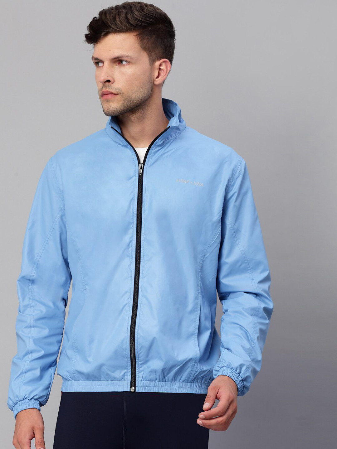 Buy JUMP USA Men Blue Lightweight Rapid Dry Sporty Jacket - Jackets for ...