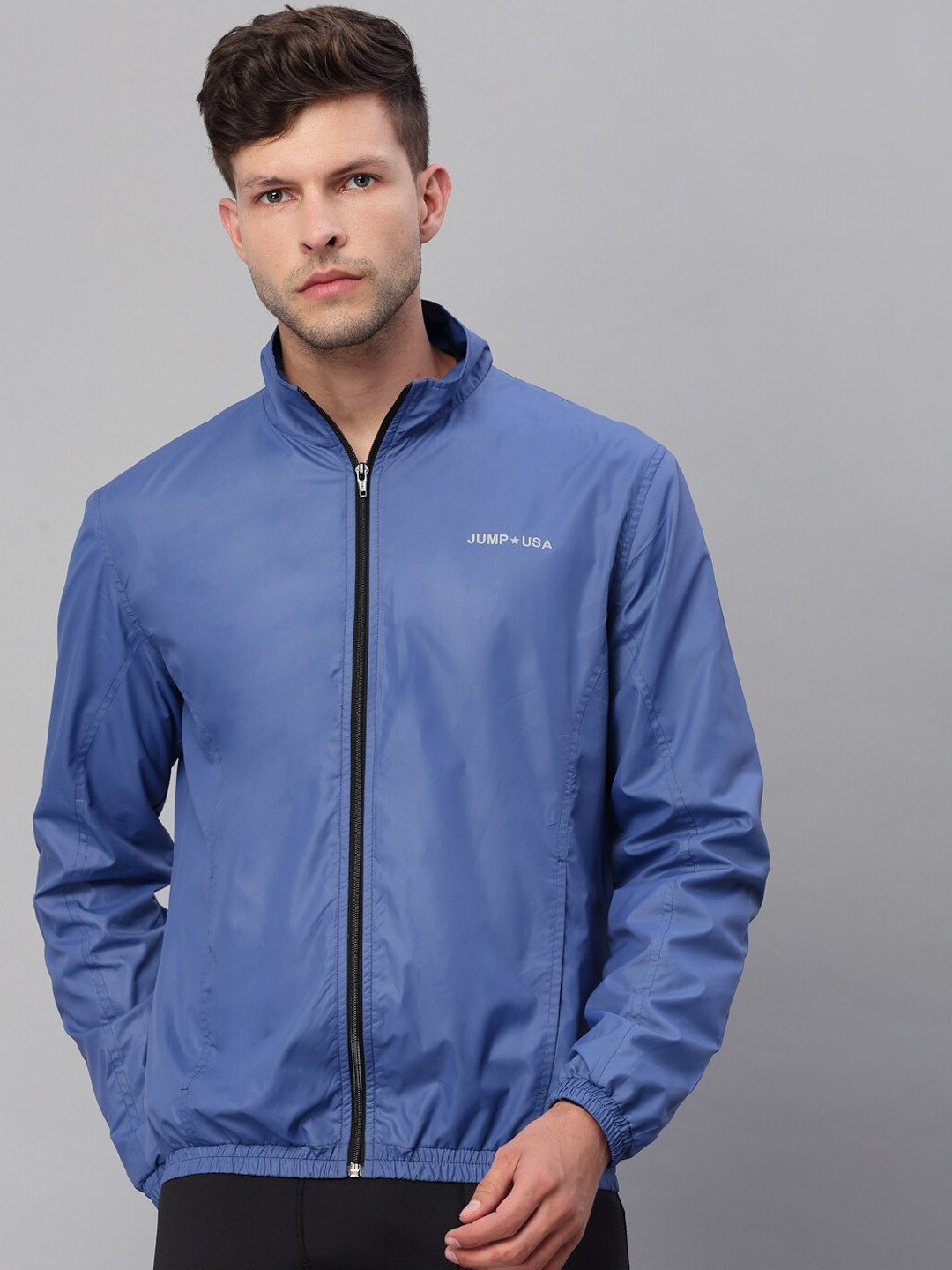 Buy JUMP USA Men Blue Lightweight Rapid Dry Sporty Jacket - Jackets for ...