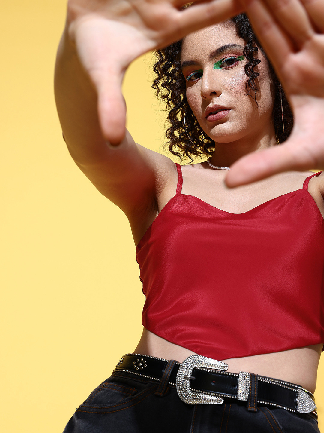 Buy Berrylush Red Solid Spaghetti Straps Top - Tops for Women 19612244 ...