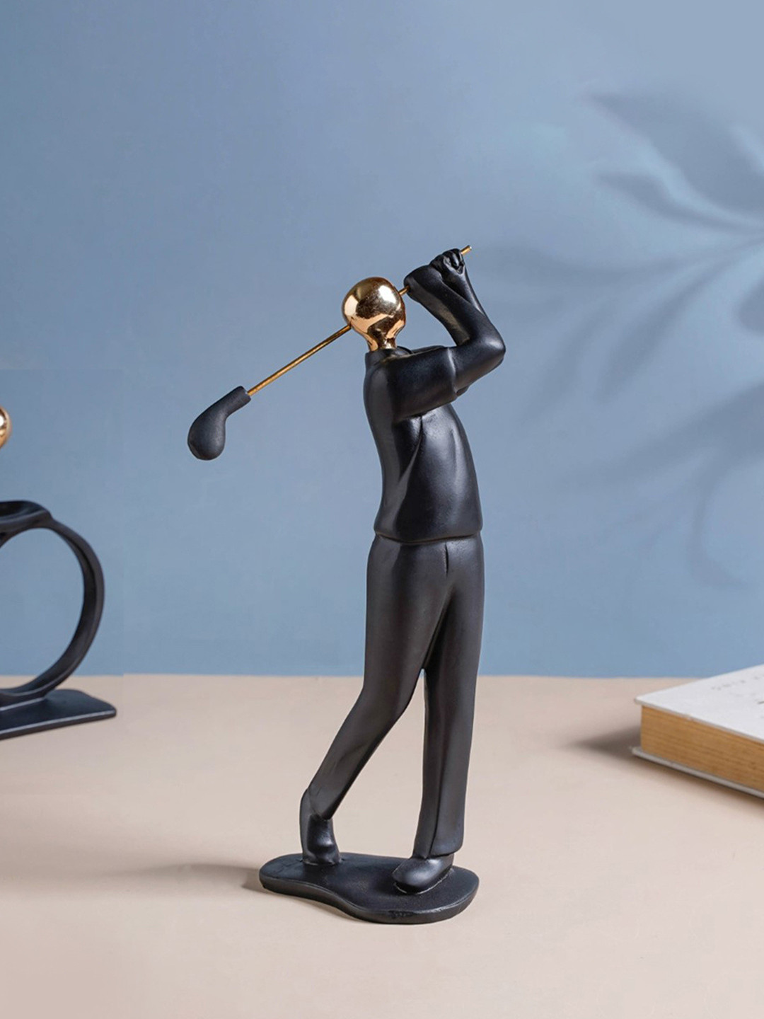 Buy Nestasia Black & Gold Toned Golf Athlete Figurine Showpiece - Showpieces for Unisex 19612646 ...