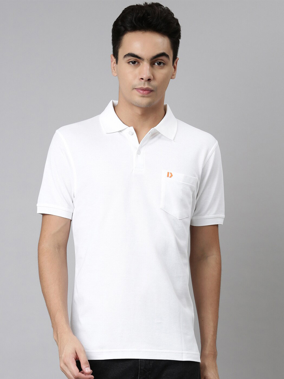 Buy DIXCY SCOTT Brand Logo Polo Collar Short Sleeves Cotton T Shirt ...