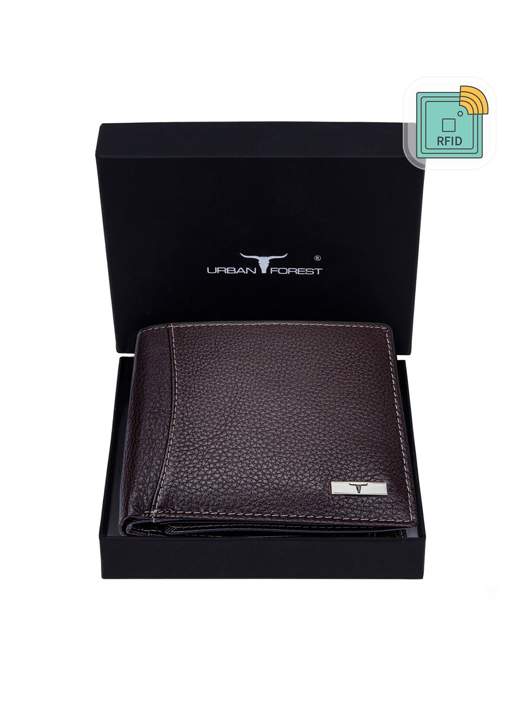 Buy URBAN FOREST Men Brown Leather Two Fold Wallet - Wallets for Men ...