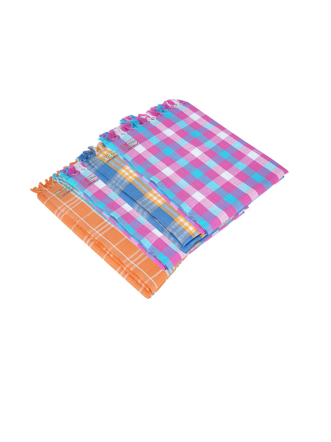 Buy Ramraj Set Of 4 Assorted 250 GSM Pure Cotton Bath Towels - Bath ...