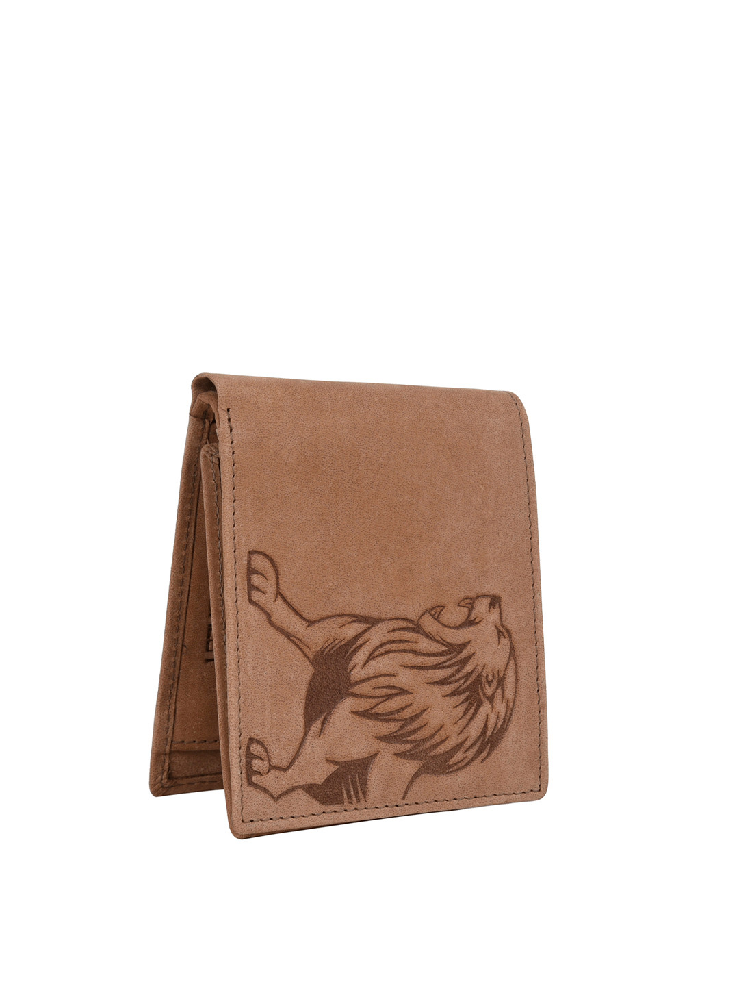 Buy URBAN FOREST Men Tan Animal Printed Leather Two Fold Wallet ...
