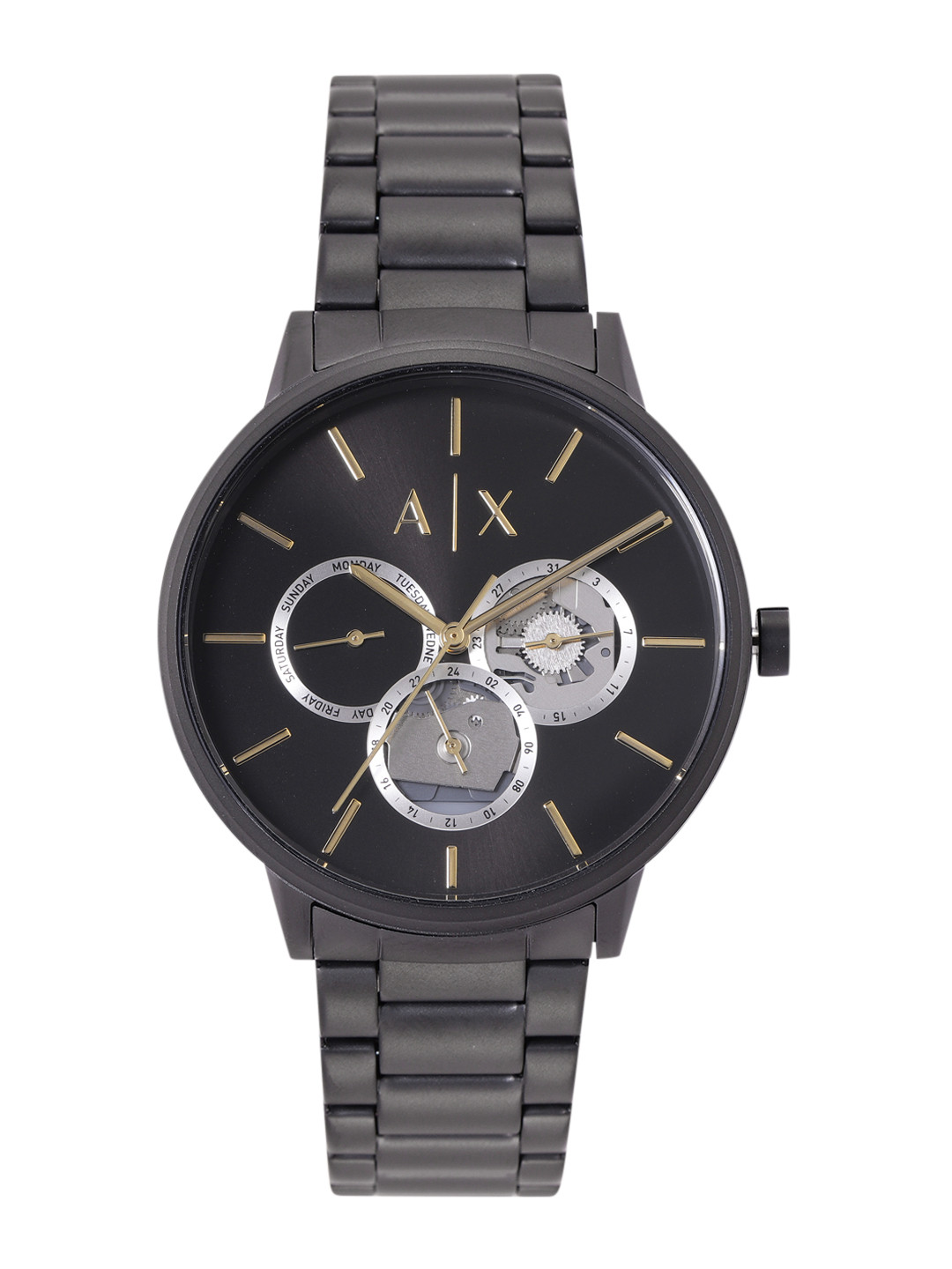 Buy Armani Exchange Men Black Dial & Straps Analogue Automatic Motion ...