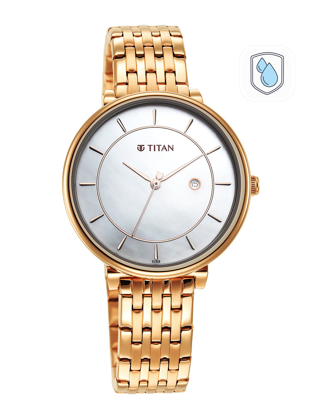 Buy Titan Women Mother Of Pearl Dial & Stainless Steel Bracelet Style ...