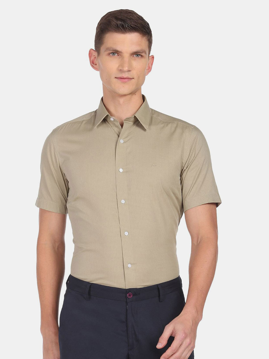 Buy Arrow Men Beige Formal Shirt - Shirts for Men 19625494 | Myntra