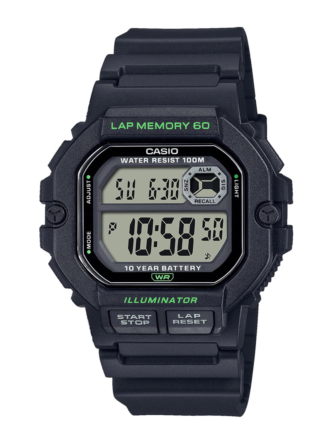 Buy CASIO Unisex Grey Dial & Black Straps Digital Watch D269 - Watches ...