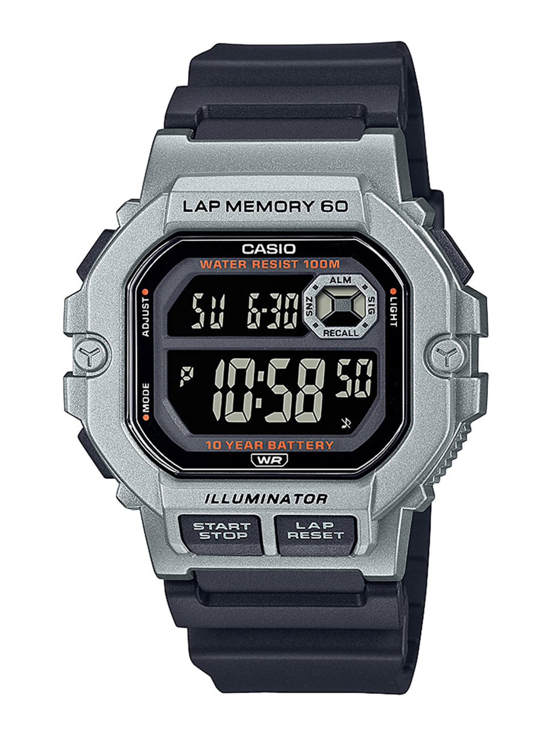 Buy CASIO Unisex Black Dial & Black Wrap Around Straps Digital Watch ...