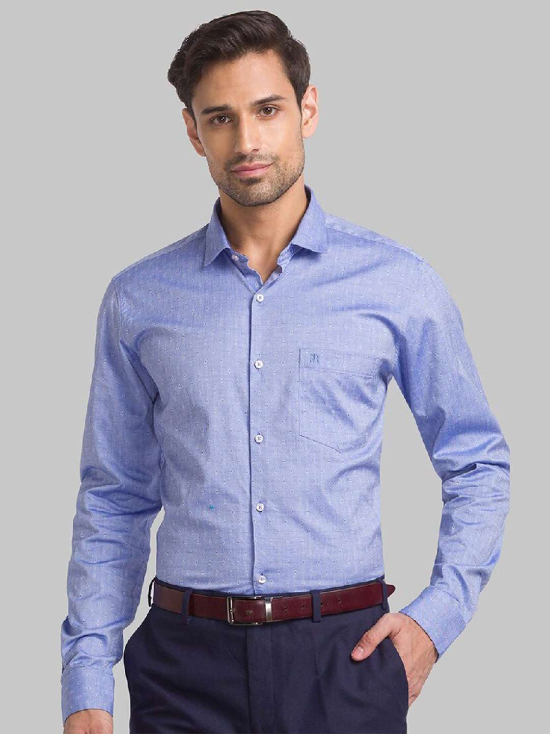Buy Raymond Men Blue Cotton Formal Shirt - Shirts for Men 19626076 | Myntra