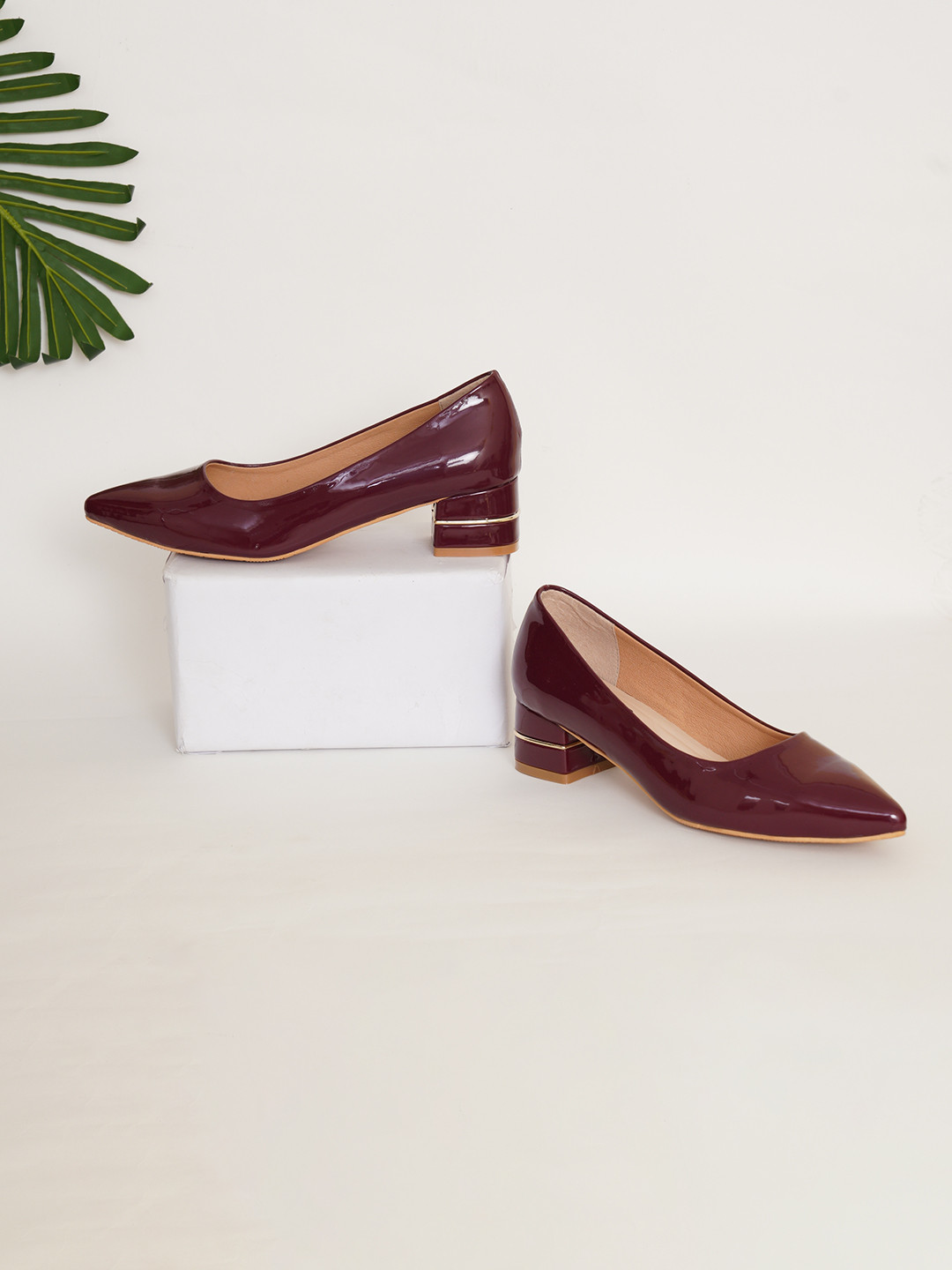 Buy Sherrif Shoes Maroon Block Pumps - Heels for Women 19626596 | Myntra