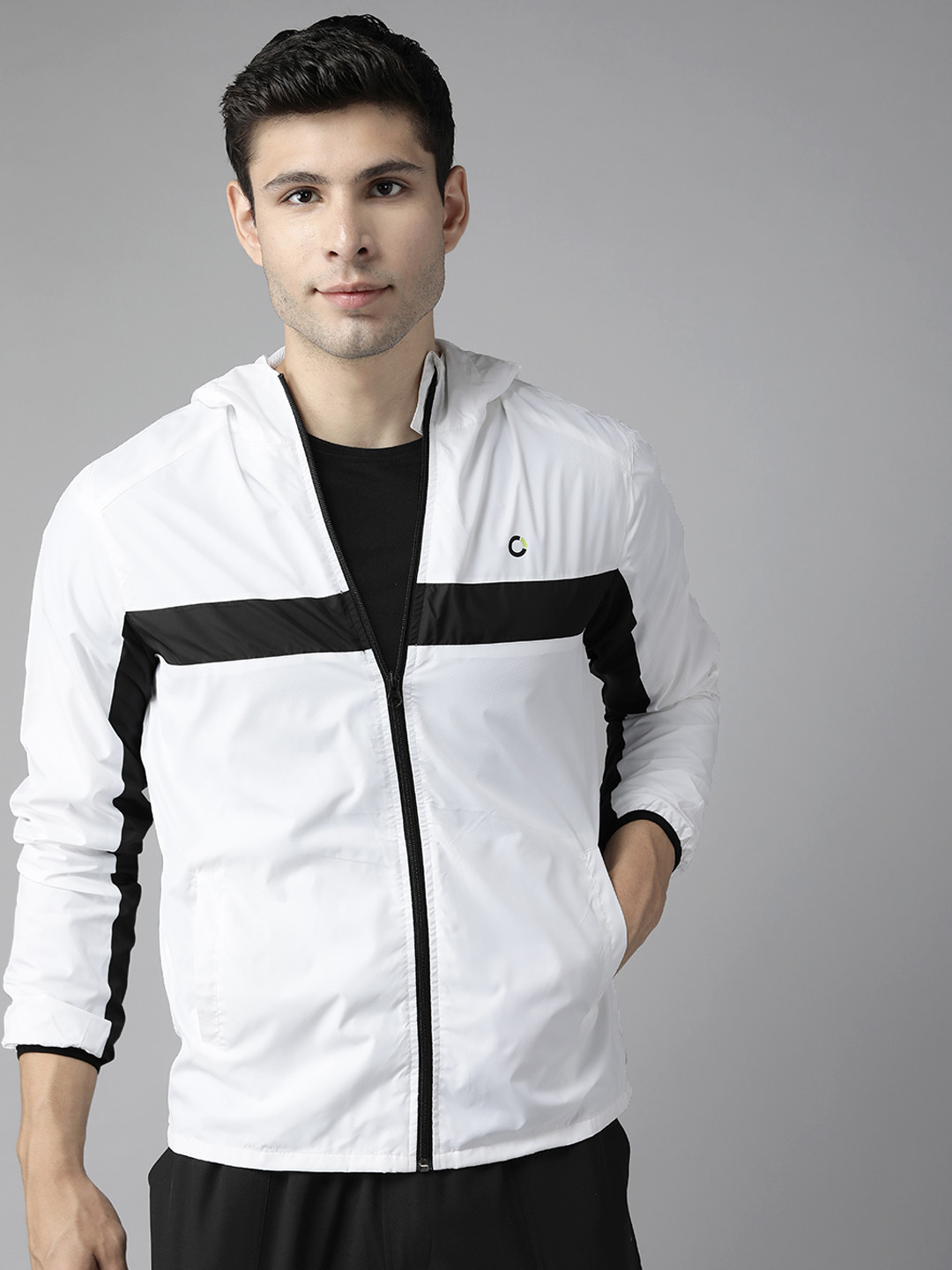 Buy PROWL By Tiger Shroff Men White Solid Sporty Jacket - Jackets for ...