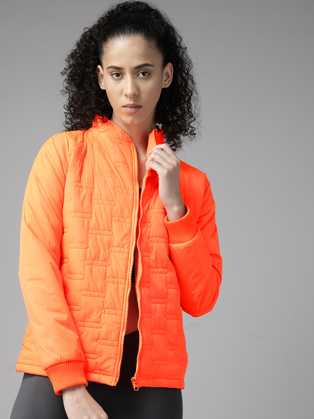 Buy PROWL By Tiger Shroff Women Neon Orange Training Sporty Jacket ...