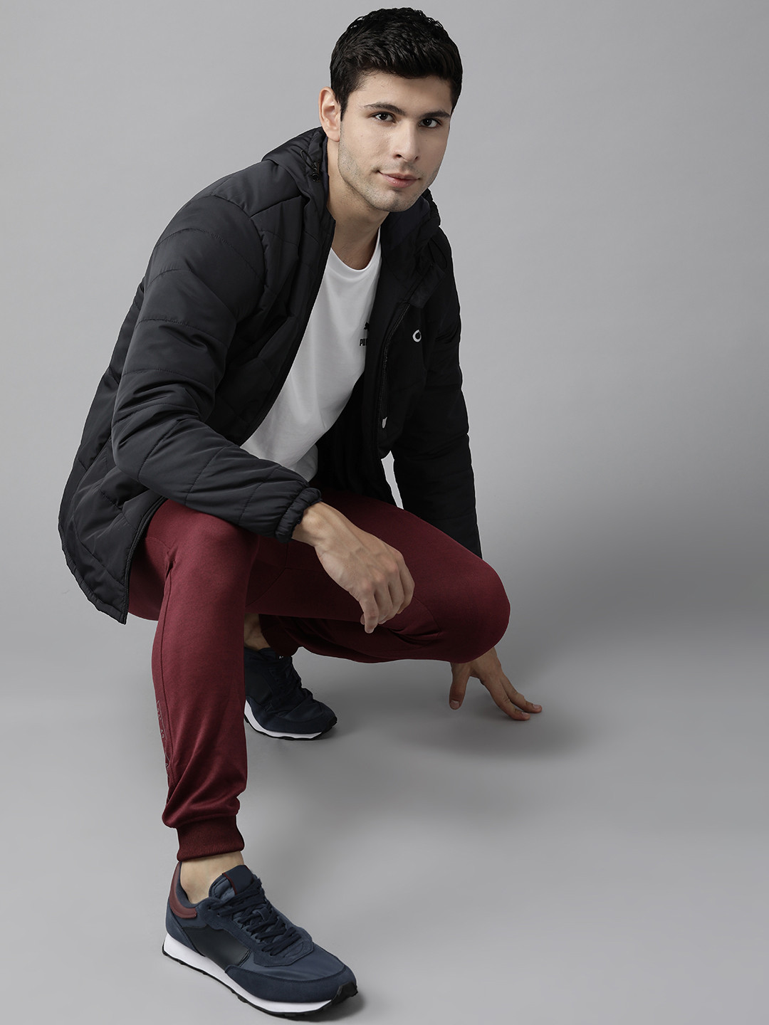 Buy PROWL By Tiger Shroff Men Black Solid Padded Jacket - Jackets for ...