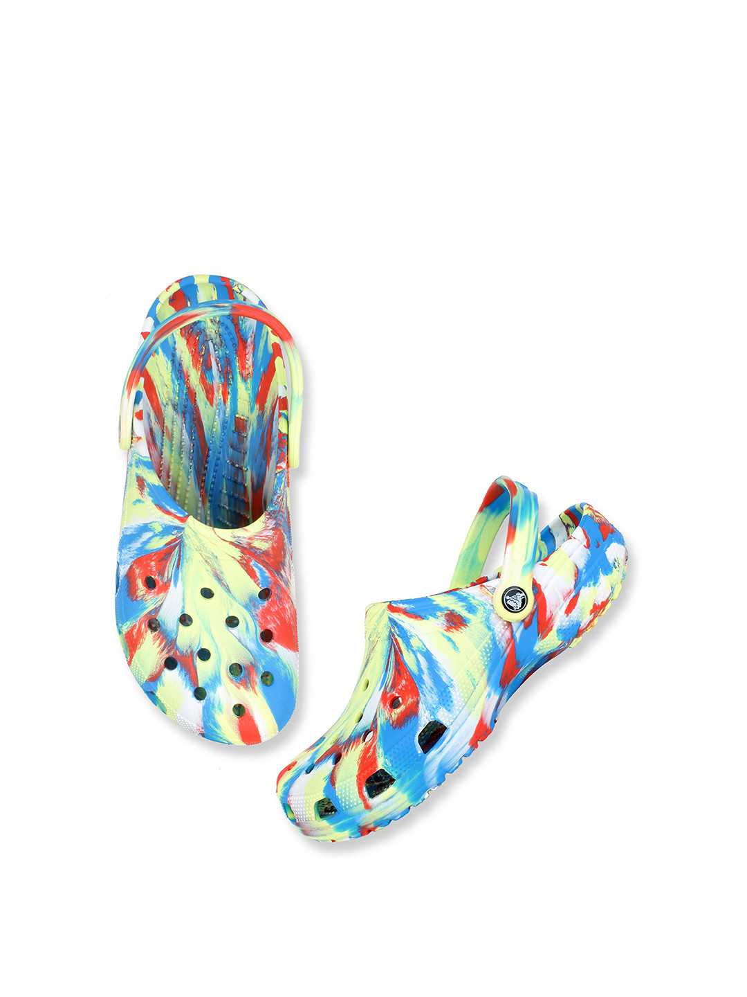 Buy Crocs Unisex Green & Red Colourblocked Croslite Clogs - Flip Flops ...