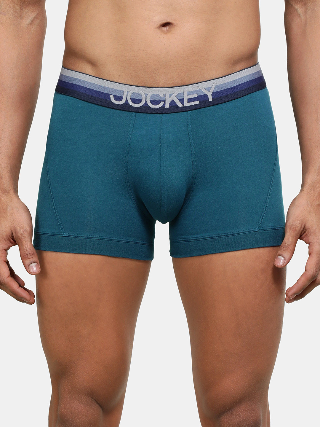 Buy Jockey Men Teal Blue Solid Pure Cotton Trunk US20 0105 SEAPT ...