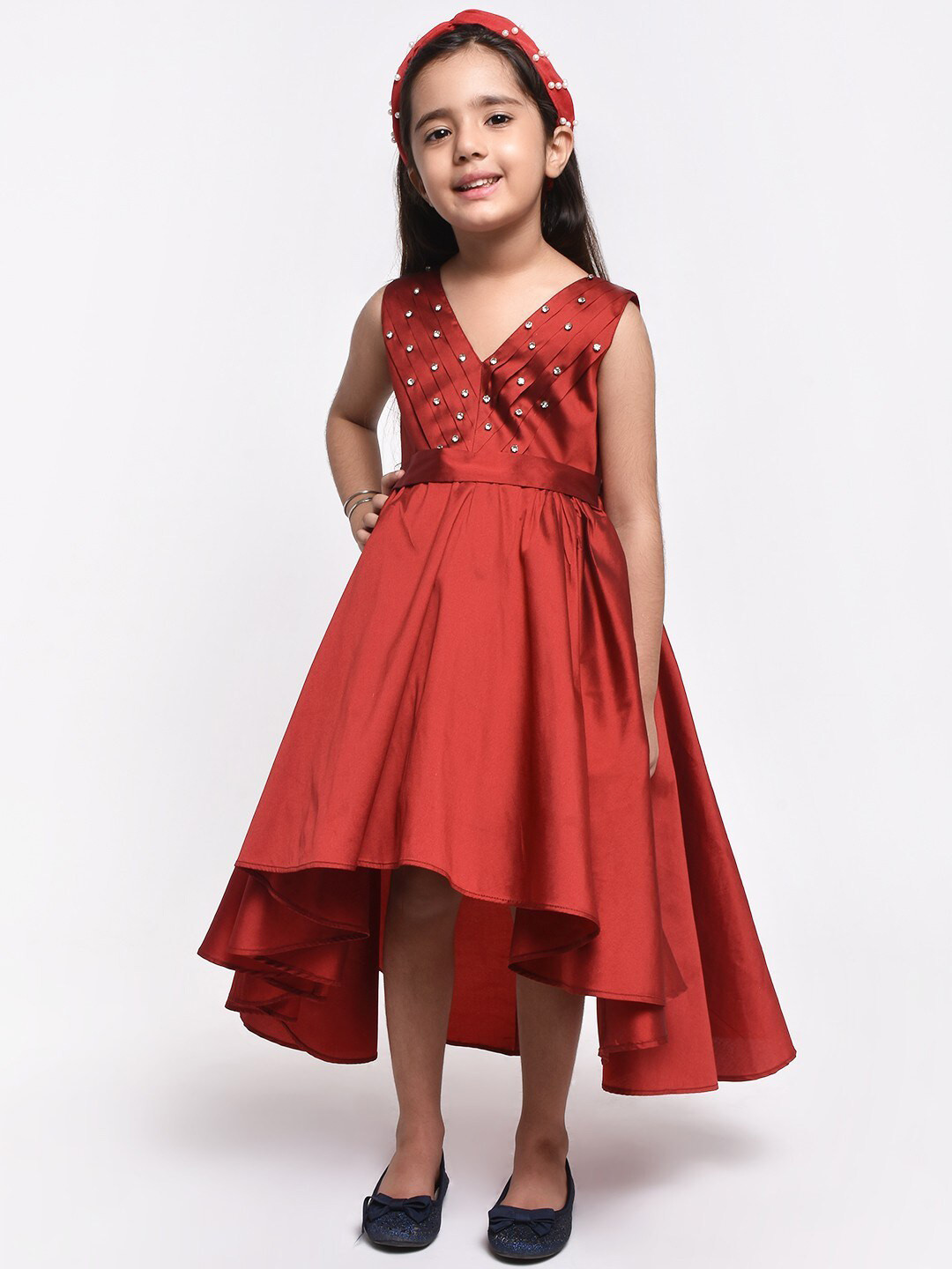 Buy Jelly Jones Girls Red Midi Dress - Dresses for Girls 19637838 | Myntra