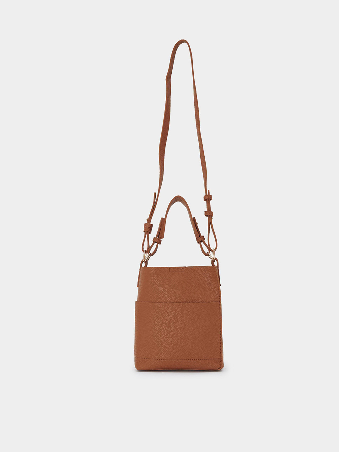 Buy 20Dresses Tan Textured Rectangular Casual Sling Bag - Handbags for ...