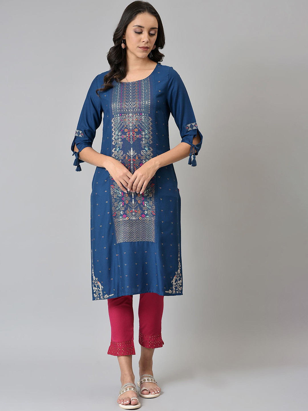 Buy W Women Blue Kurta - Kurtas for Women 19642558 | Myntra