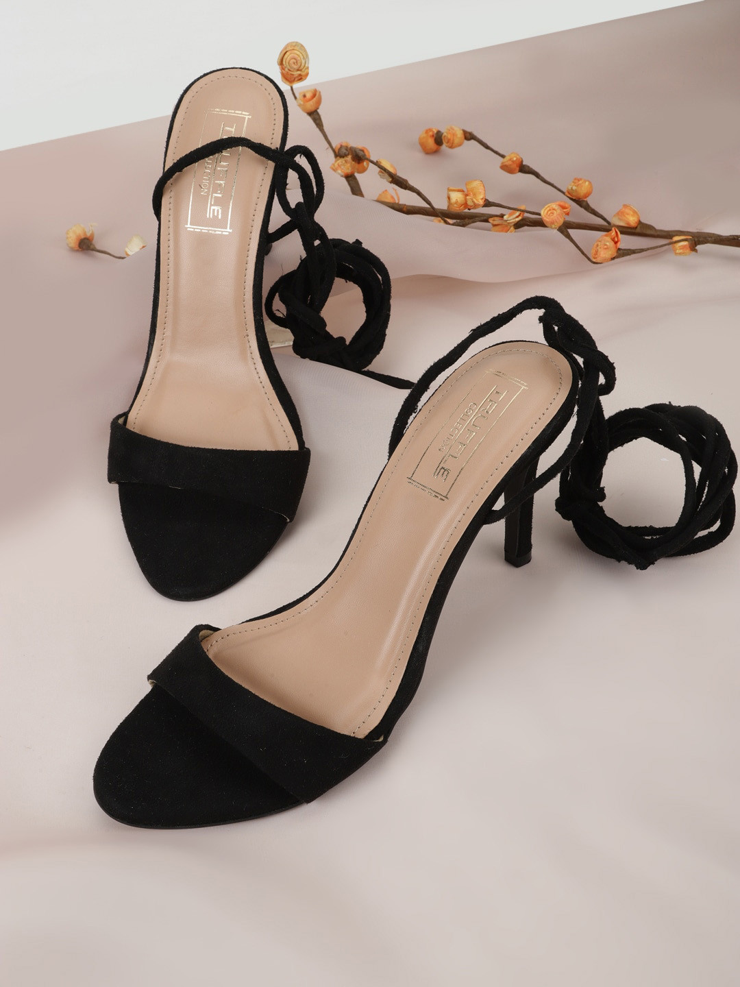 Buy Truffle Collection Black Suede Stiletto Pumps - Heels for Women ...