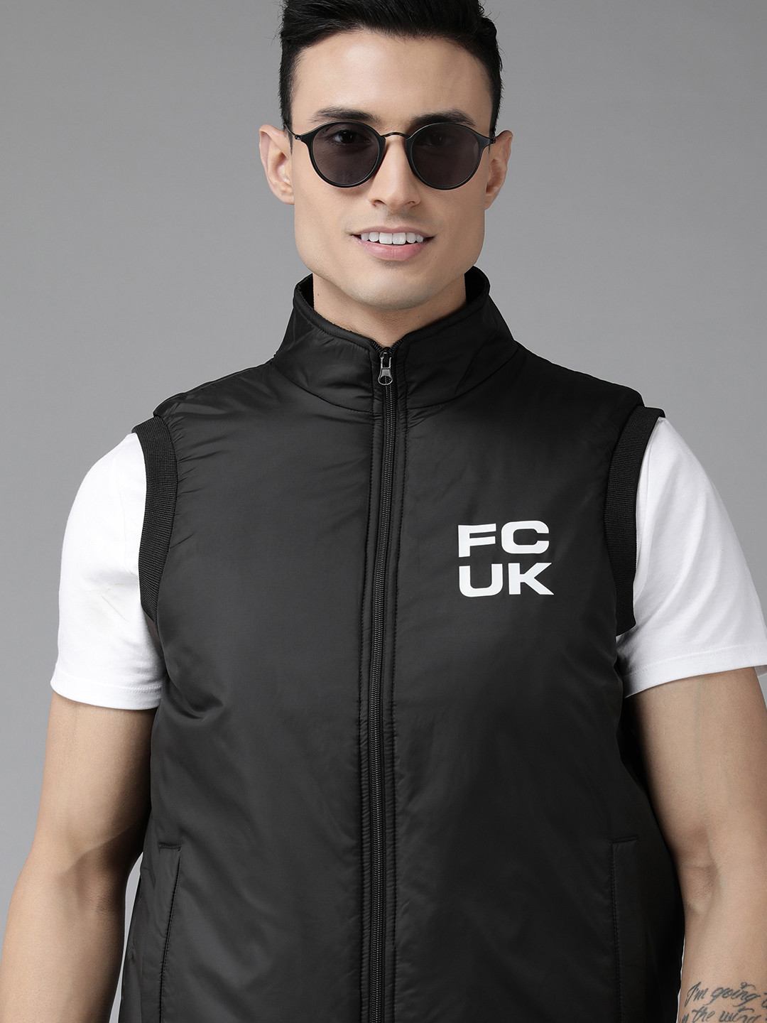 Buy French Connection Men Black Solid Bomber Jacket - Jackets for Men ...