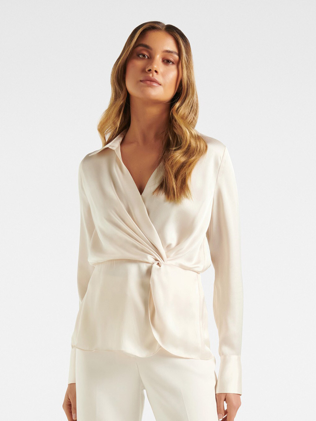 Buy Forever New Women White Wrap Top - Tops for Women 19652122 | Myntra