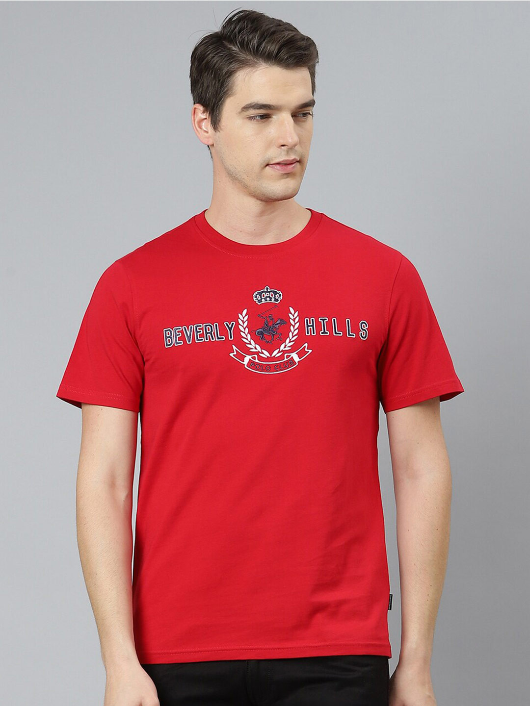 Buy Beverly Hills Polo Club Men Red Typography Printed T Shirt ...