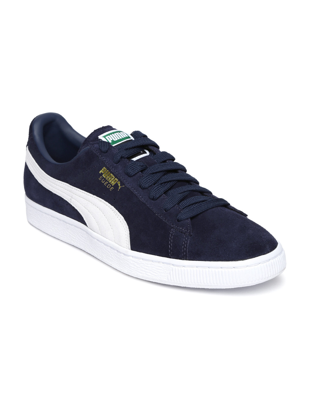 Buy PUMA Men Navy Suede Classic Sneakers - Casual Shoes for Men 1965577 ...