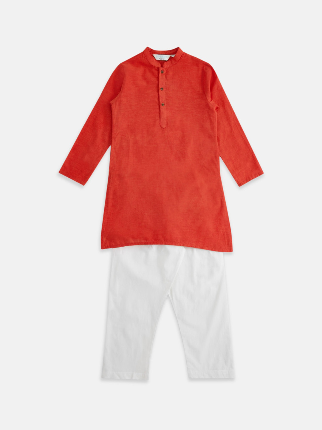 Buy Indus Route By Pantaloons Boys Orange Pure Cotton Kurta With ...