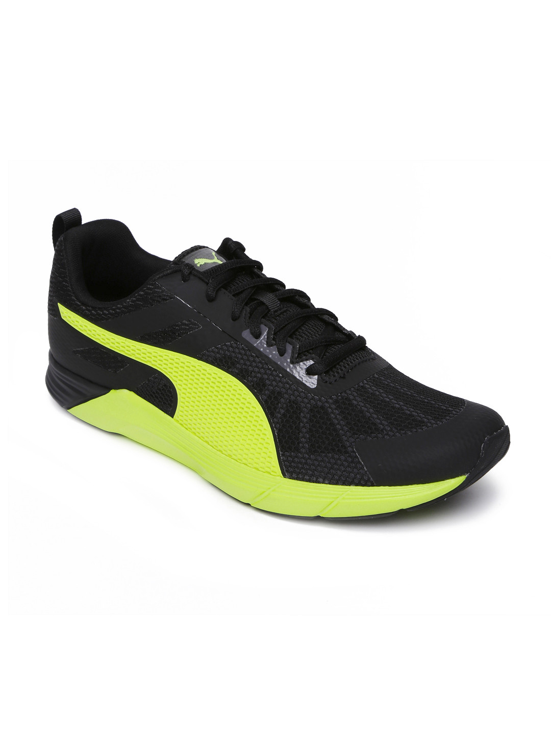 Buy Puma Men Black & Neon Green Propel Running Shoes - Sports Shoes for ...