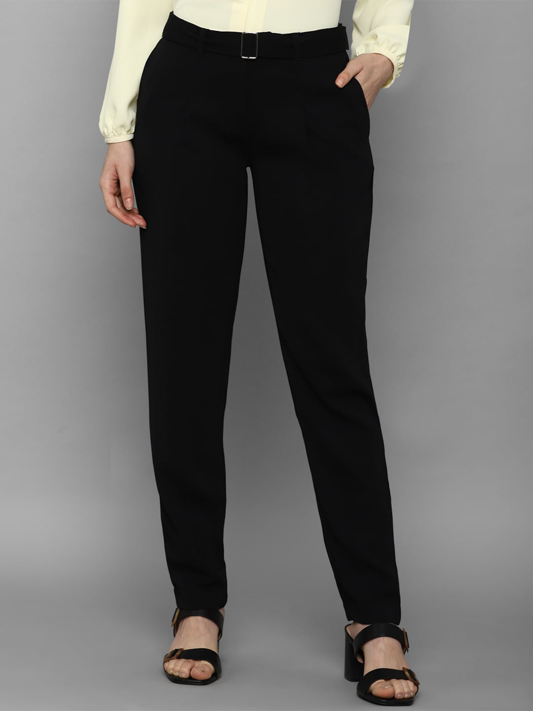 Buy Allen Solly Woman Women Black Trousers - Trousers for Women ...
