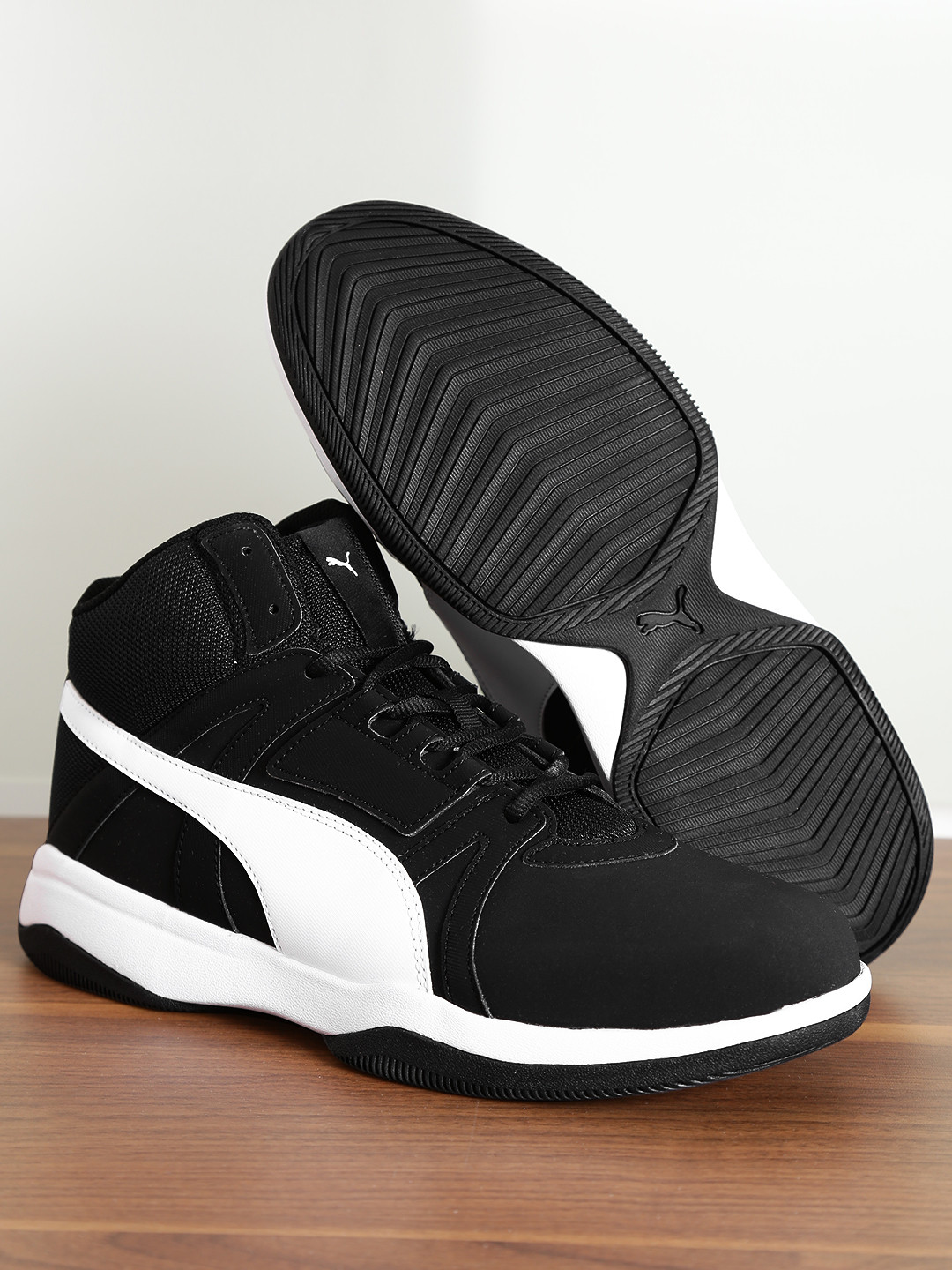 Buy Puma Men Black Rebound Street Evo SL IDP High Tops Sneakers ...