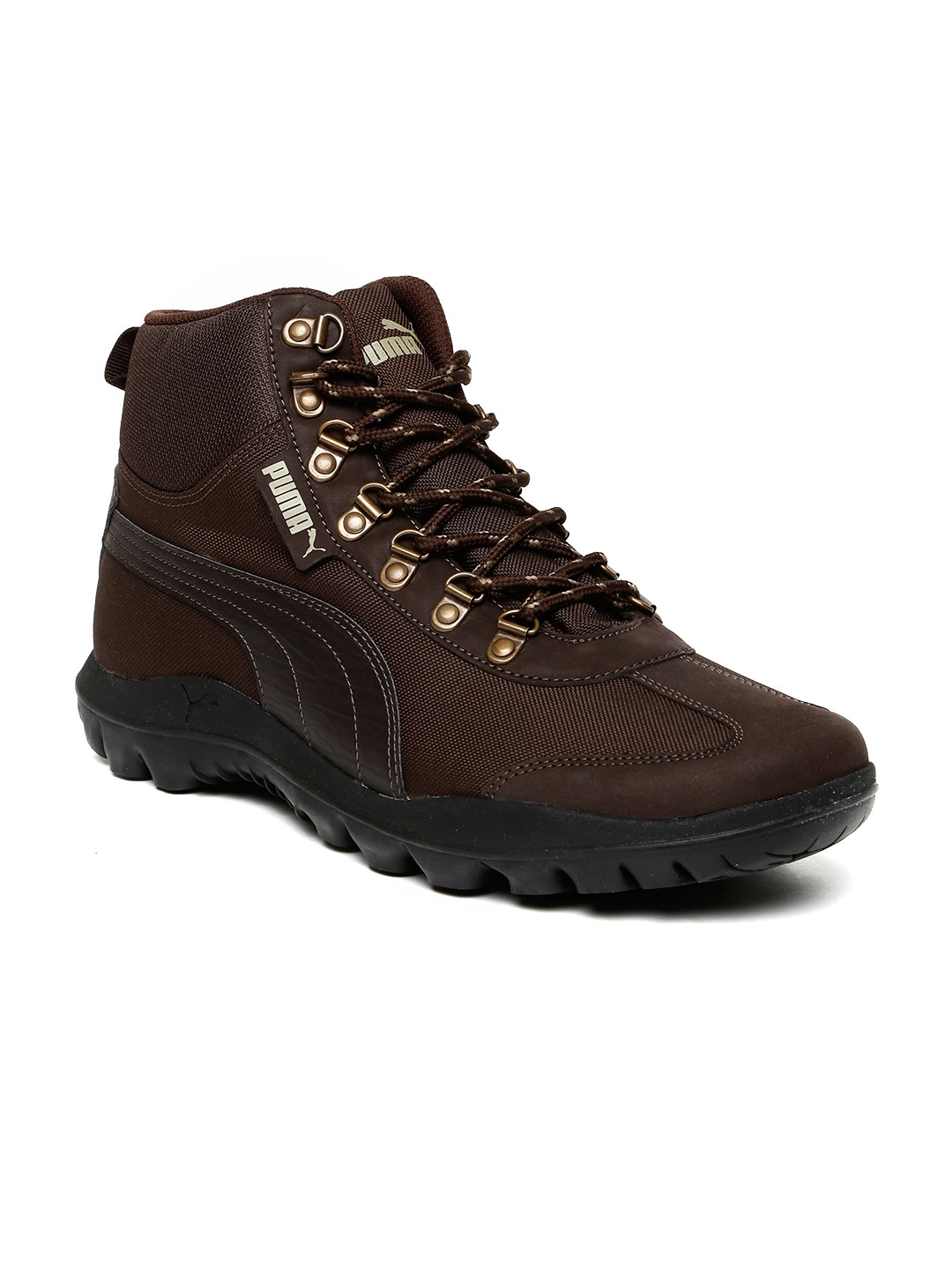 Buy Puma Men Coffee Brown Tatau Fur Boot 2 High Top Sneakers - Boots ...