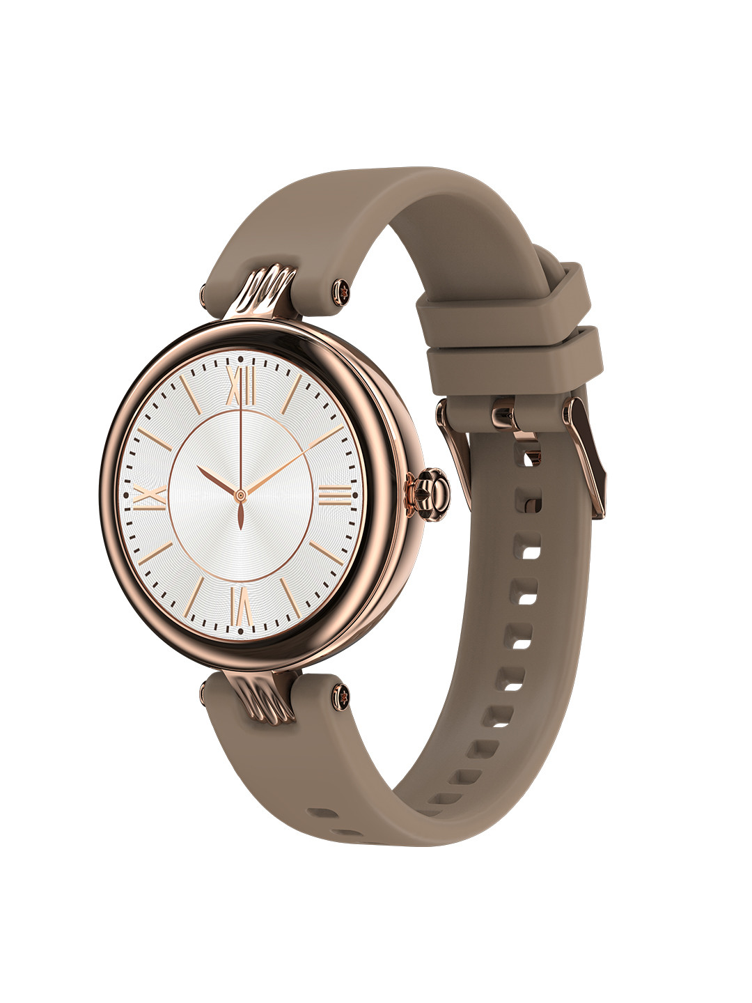 Buy Pebble Tan Gold Toned Solid Bluetooth Calling Smart Watch With ...