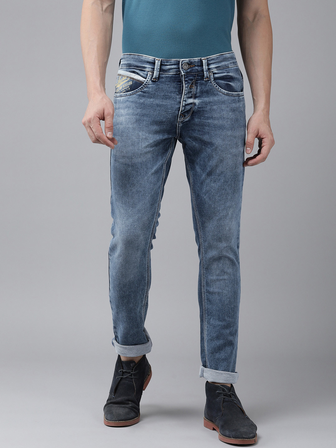 Buy SPYKAR Men Slim Fit High Rise Stretchable Jeans - Jeans for Men ...