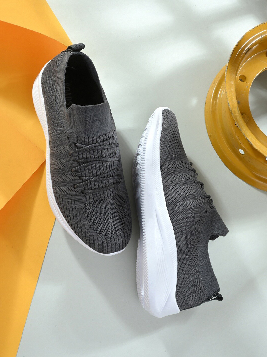 Buy The Roadster Lifestyle Co. Men Grey Mesh Walking Non Marking ...