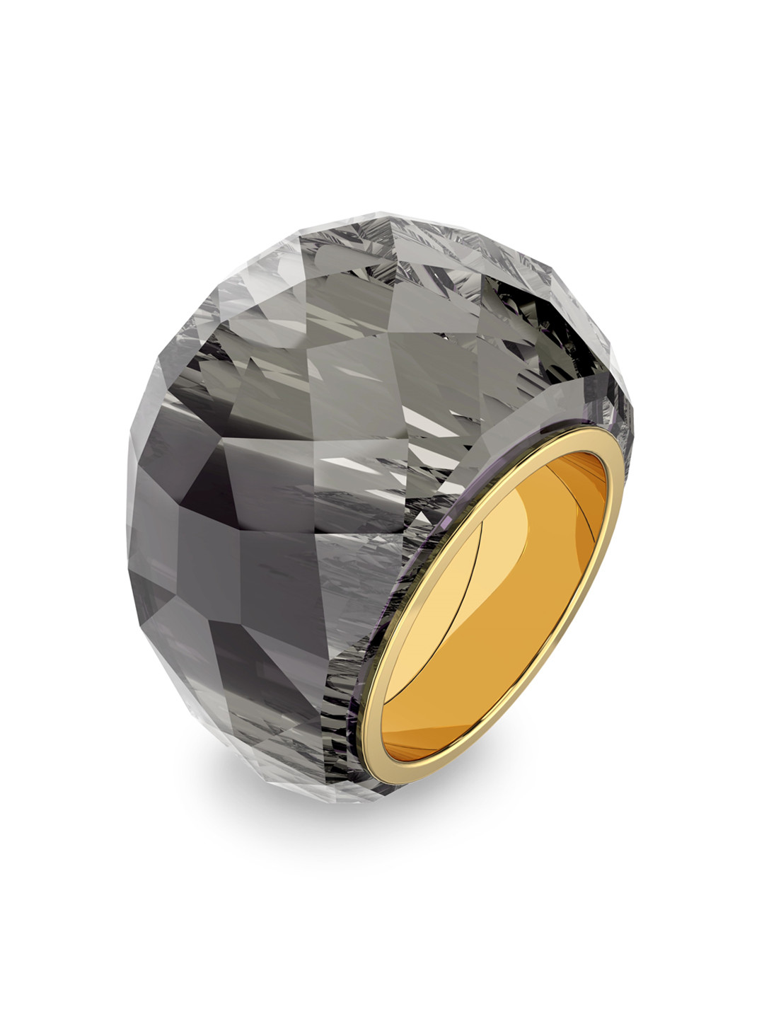 Buy SWAROVSKI Gold Toned Grey Crystal Studded Finger Ring - Ring for ...