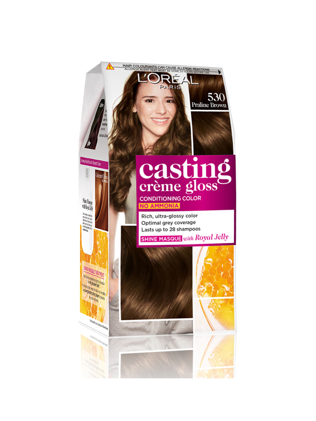 Buy LOreal Paris Casting Creme Gloss Hair Color Praline Brown 530 87.5 ...