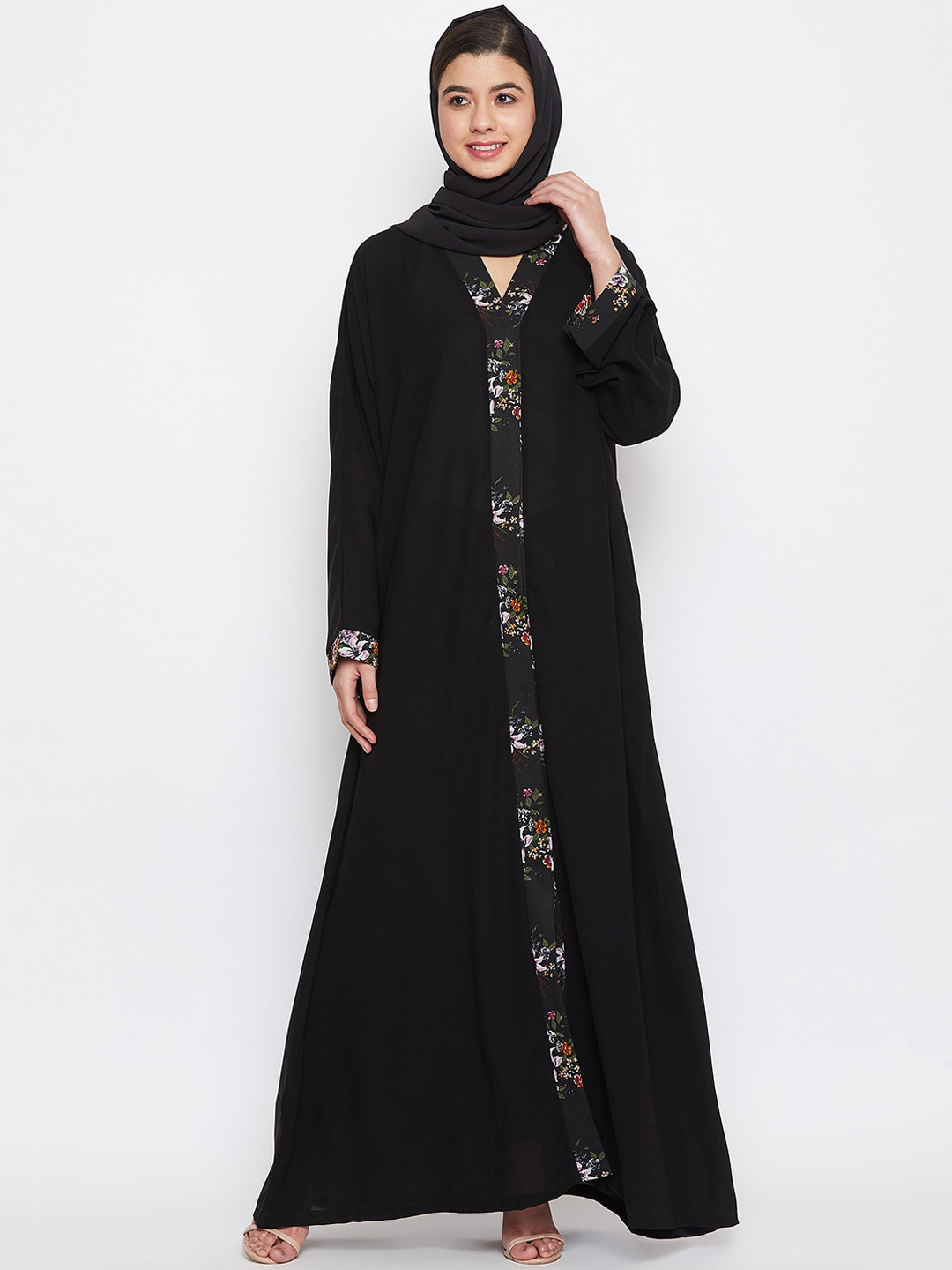Buy NABIA Women Black Solid Abaya Burqa - Burqas for Women 19672310 ...