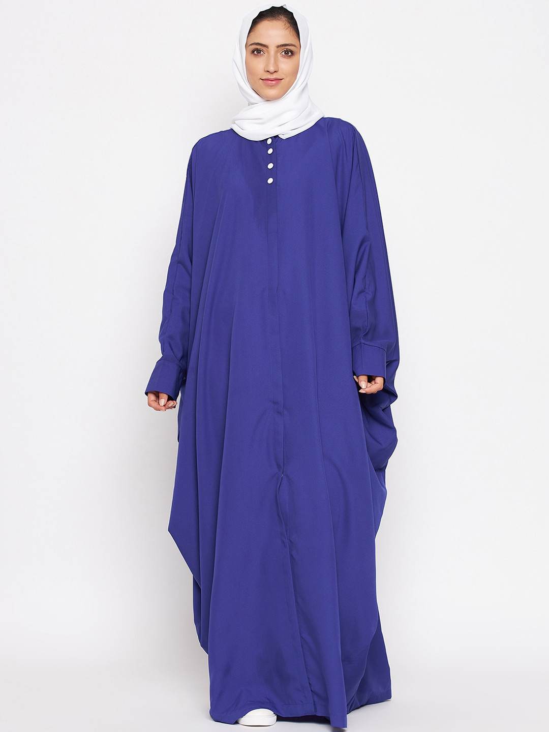 Buy NABIA Women Blue Solid Kaftan Burqa - Burqas for Women 19672318 ...
