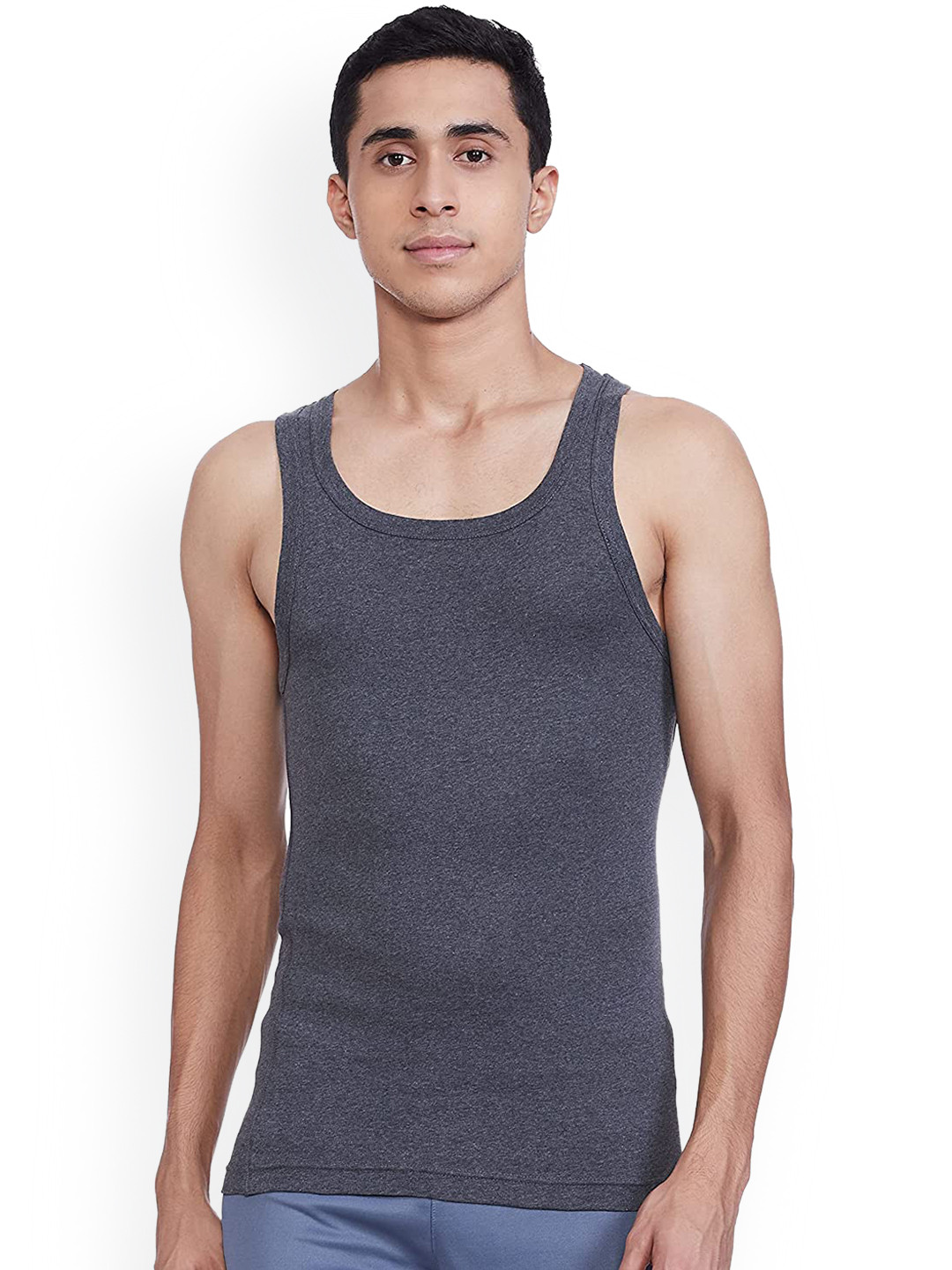 Buy Macroman M Series Men Metallic Colored Solid Cotton Innerwear Vests ...