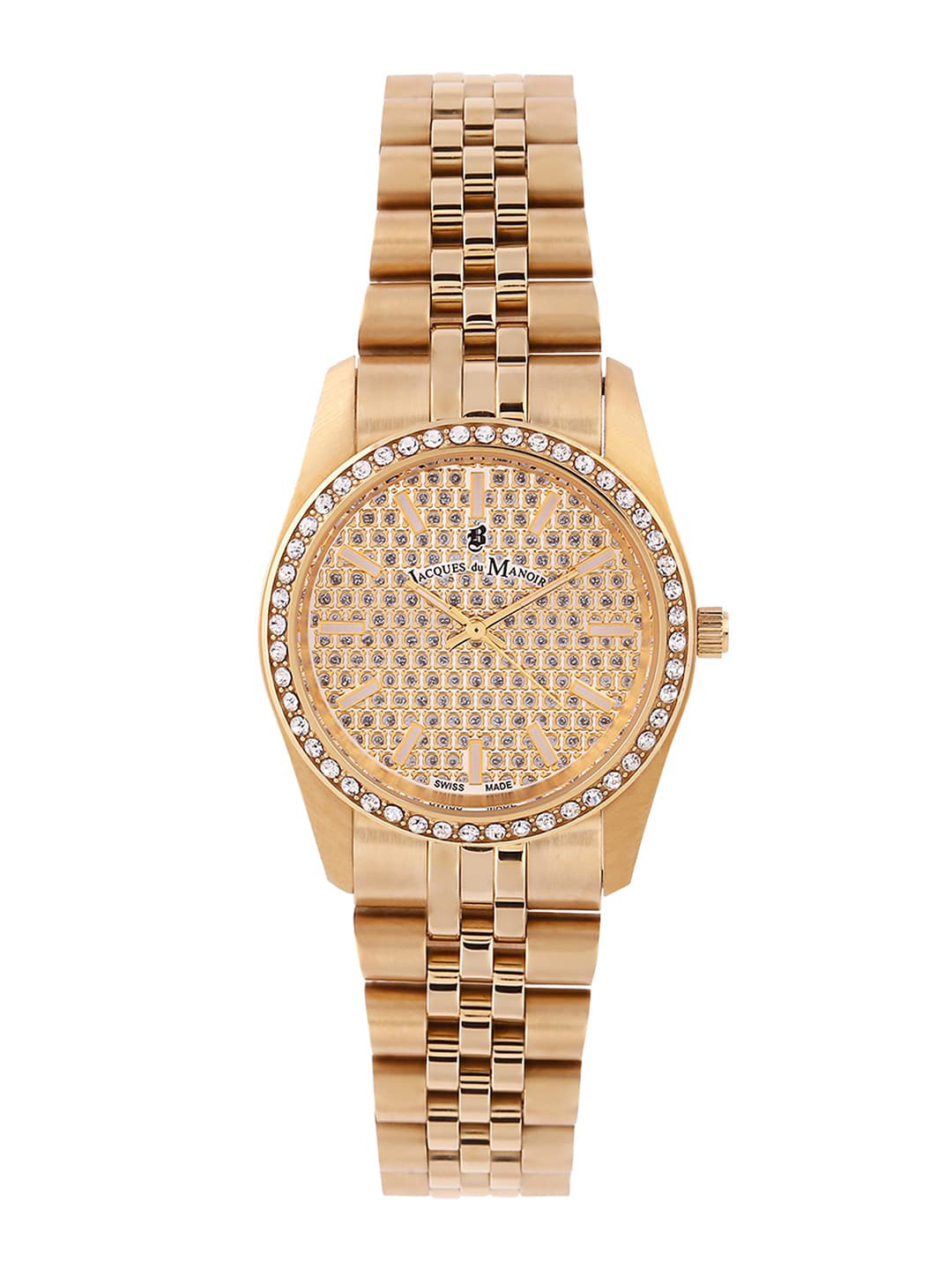 Buy JACQUES Du MANOIR Women Gold Toned Brass Dial & Stainless Steel ...