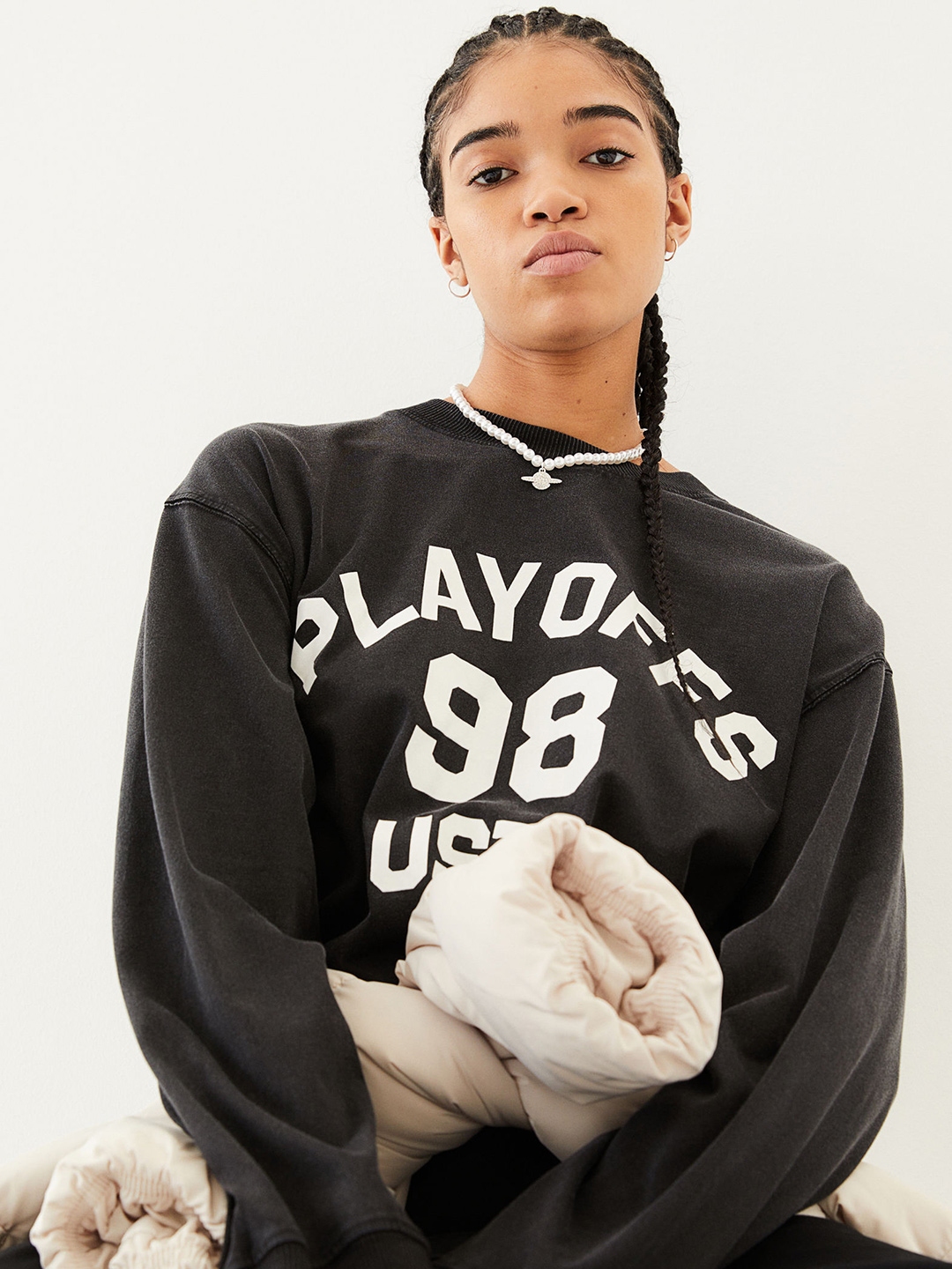 Buy H&M Women Black Long Sleeved Jersey Top - Sweatshirts for Women ... Buy H&M Women Black Long Sleeved Jersey Top - Sweatshirts for Women ...