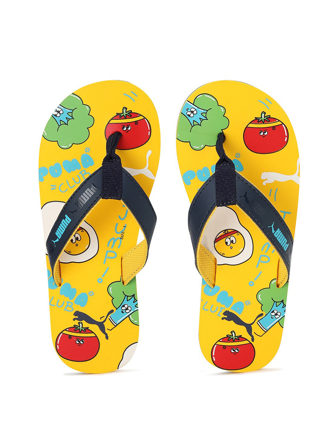 Buy Puma Unisex Kids Yellow & Black Hop Thong Flip Flops - Flip Flops ...