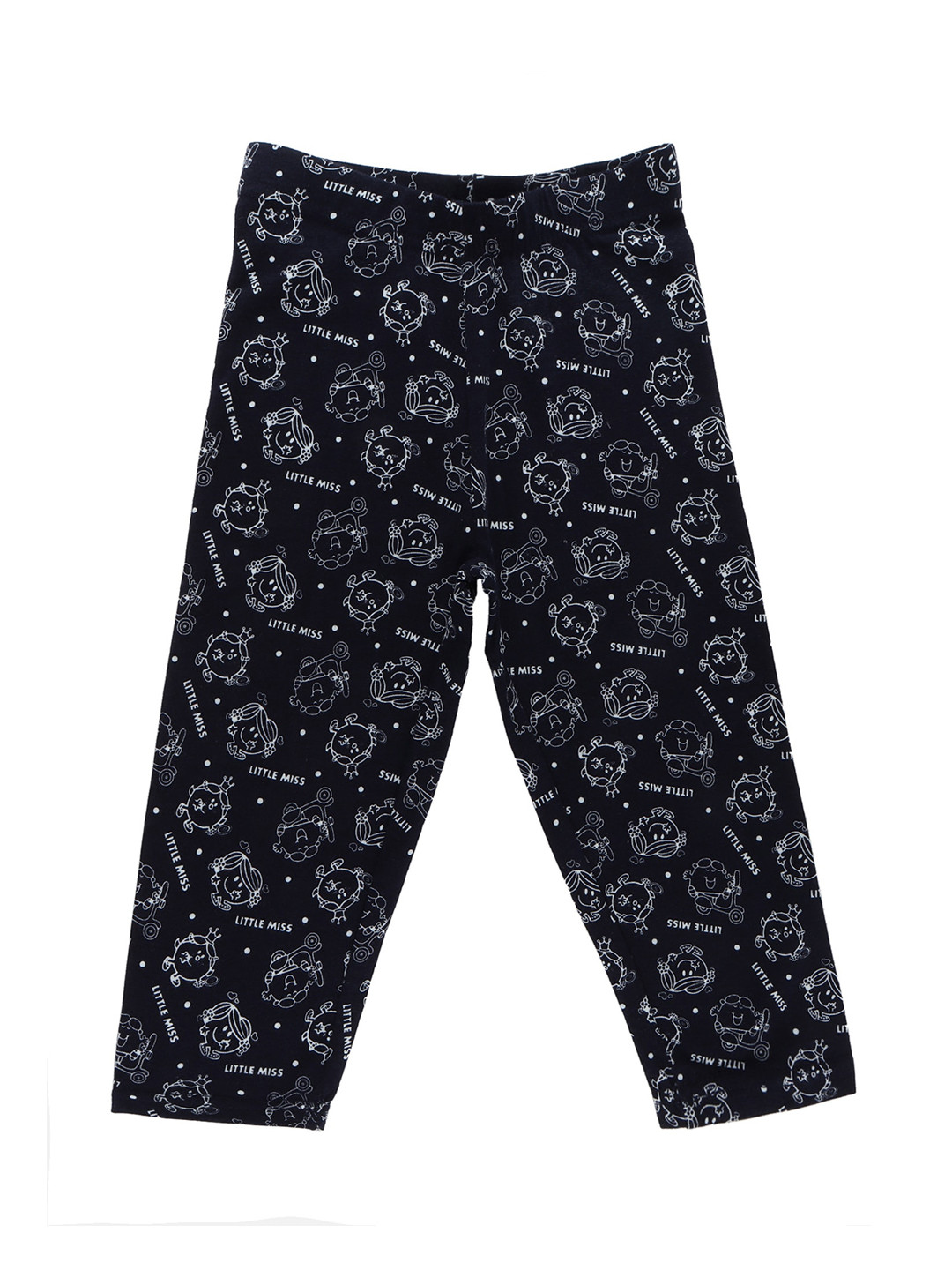 Buy Bodycare Kids Girls Navy Blue & White Printed Cotton Capris ...