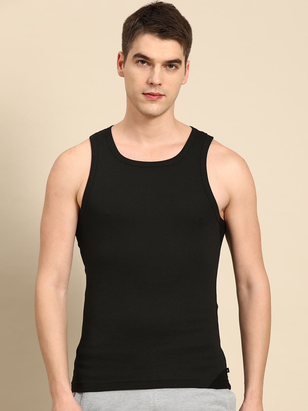 Buy Jockey Men Black Combed Cotton Solid Innerwear Vest Innerwear Vests For Men 19685214 Myntra