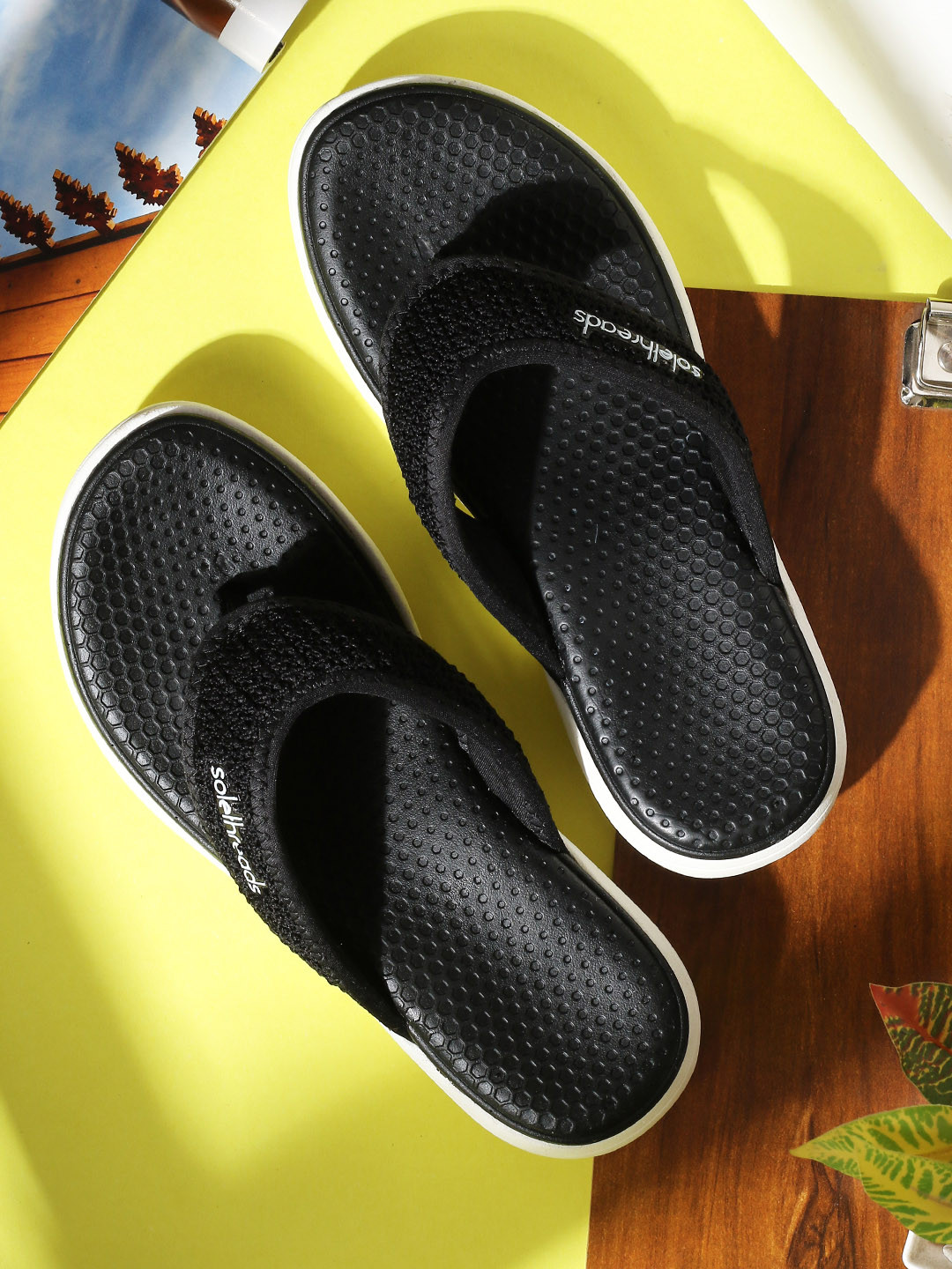 Buy Solethreads Women Mesh Texture Footbed Flip Flop - Flip Flops for ...