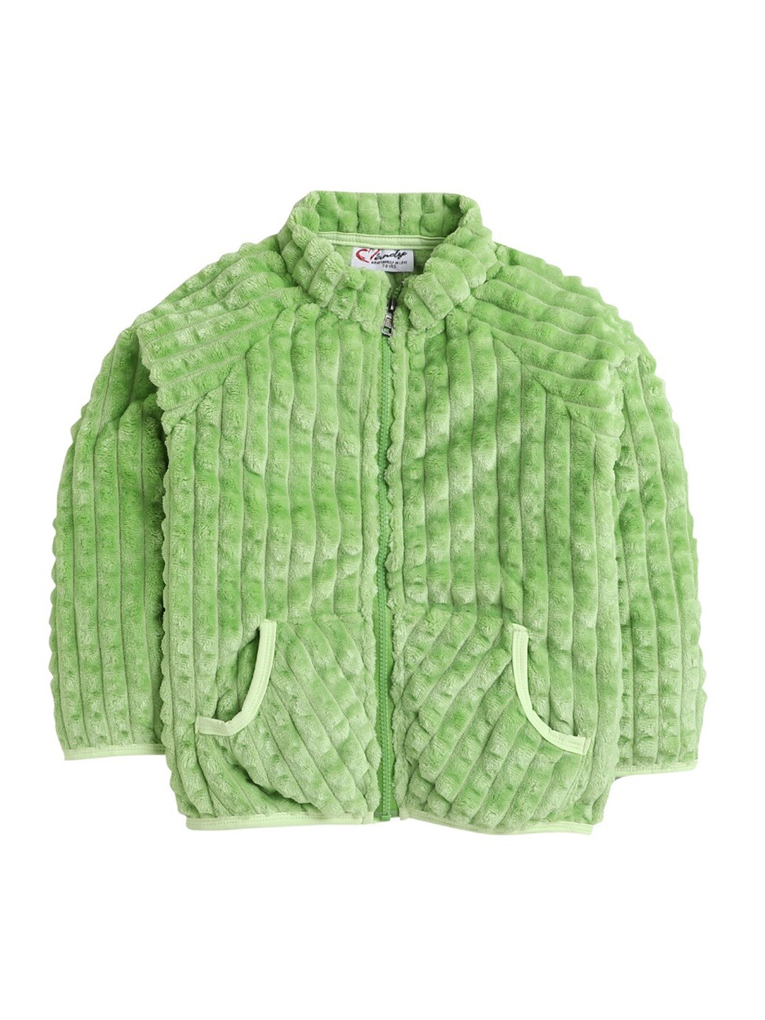Buy Hopscotch Girls Green Geometric Checked Puffer Jacket - Jackets for ...