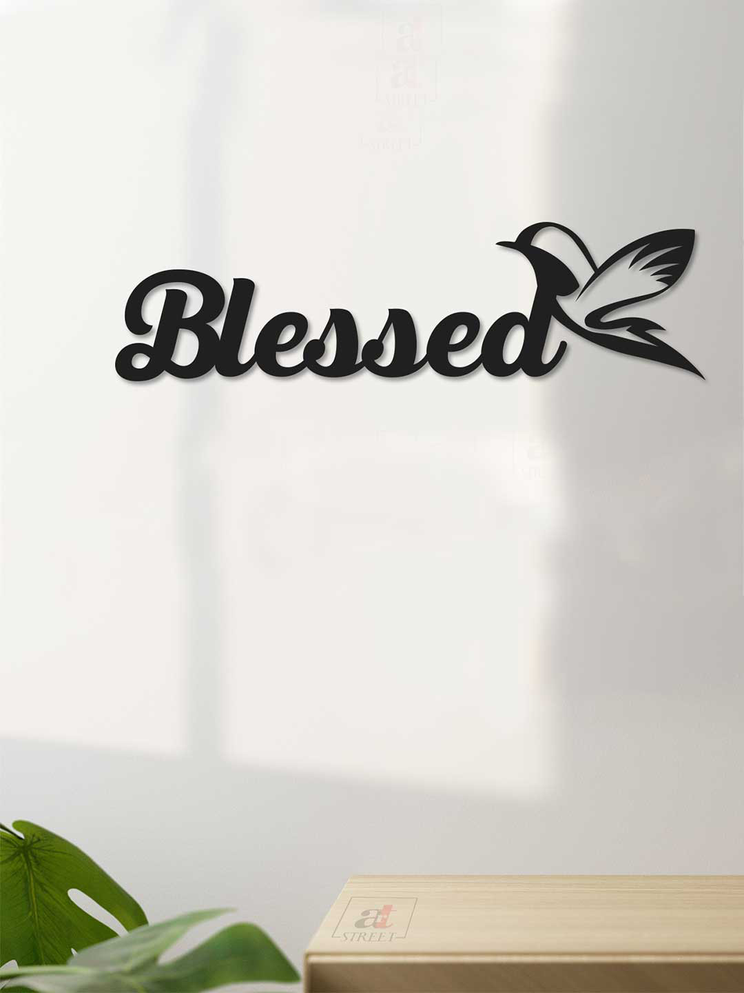 Buy Art Street Black Blessed Bird Wall Decor With Double Sided Tape ...